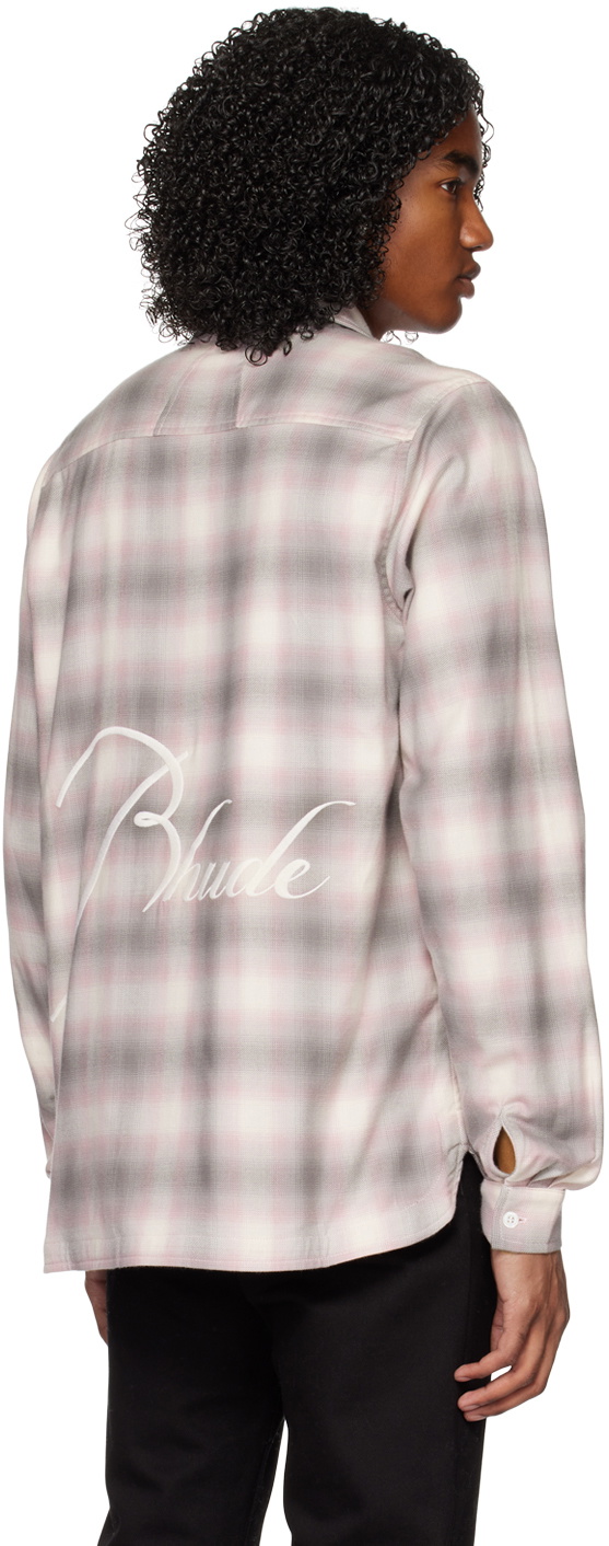 Rhude Pink Check Shirt Rhude