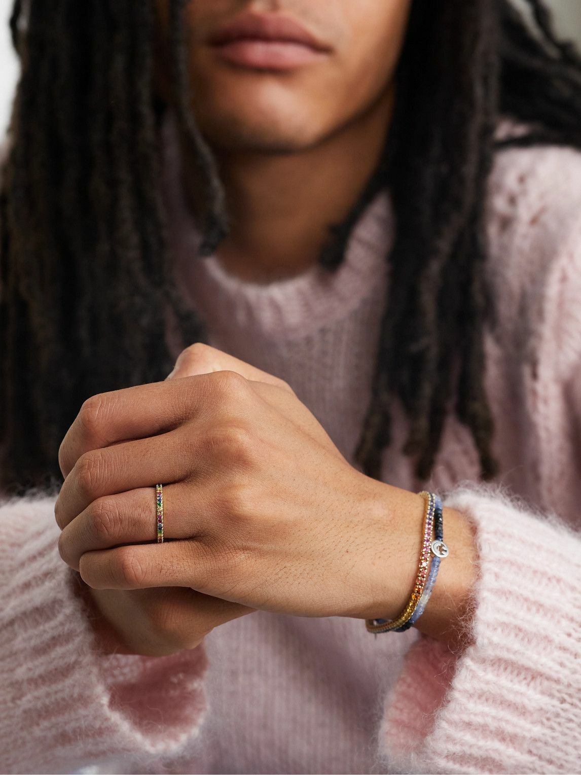 Roxanne First - 14-Karat Gold Sapphire Eternity Ring - Multi Roxanne First