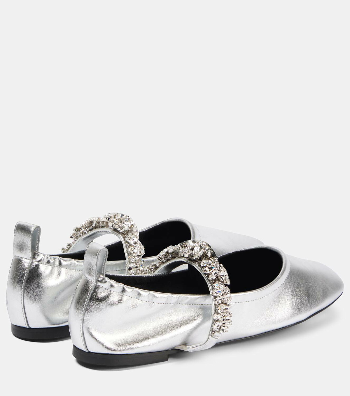 Stella McCartney Elsa metallic faux leather ballet flats Stella McCartney