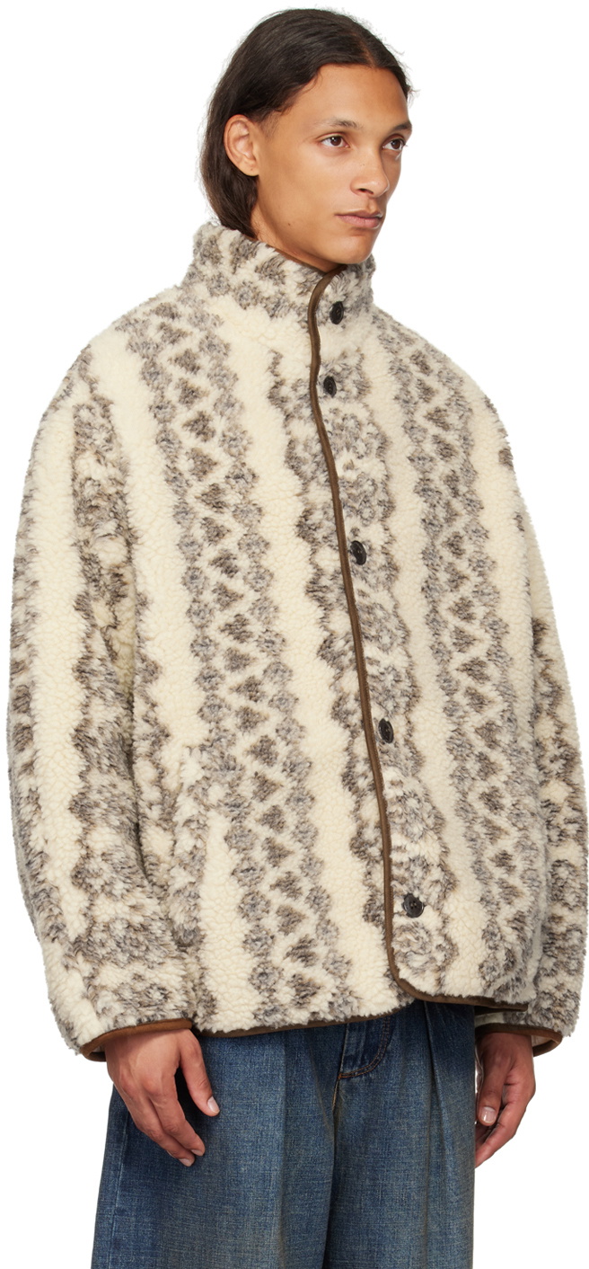 Isabel Marant Beige Madeo Faux-Shearling Jacket Isabel Marant