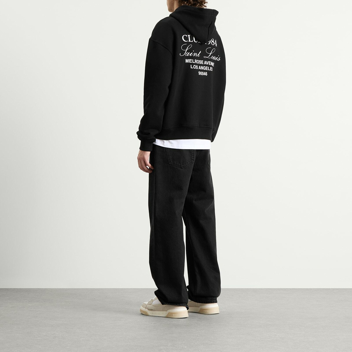Club 1984 Men's Melrose Zip Hoodie in Black Club 1984