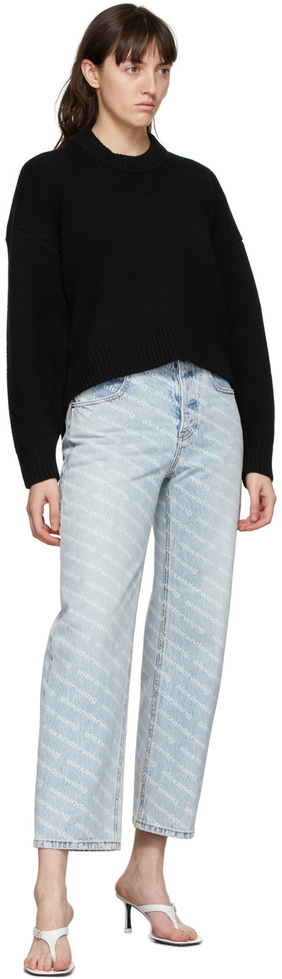 Alexander Wang Black Drape Back Sweater Alexander Wang