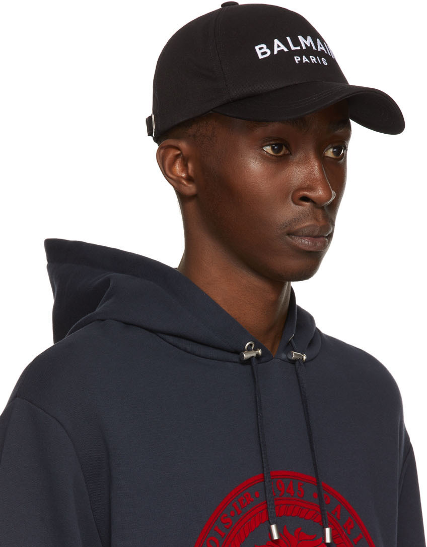 Balmain Black Logo Cap Balmain