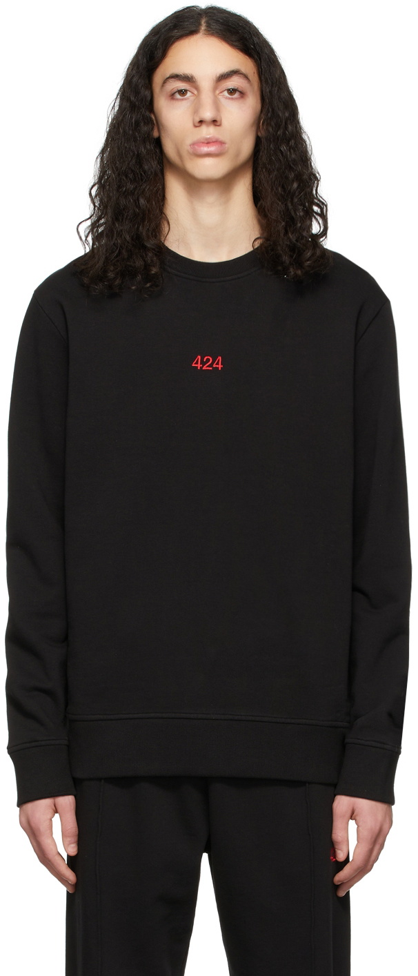 424 Black Logo Sweatshirt 424
