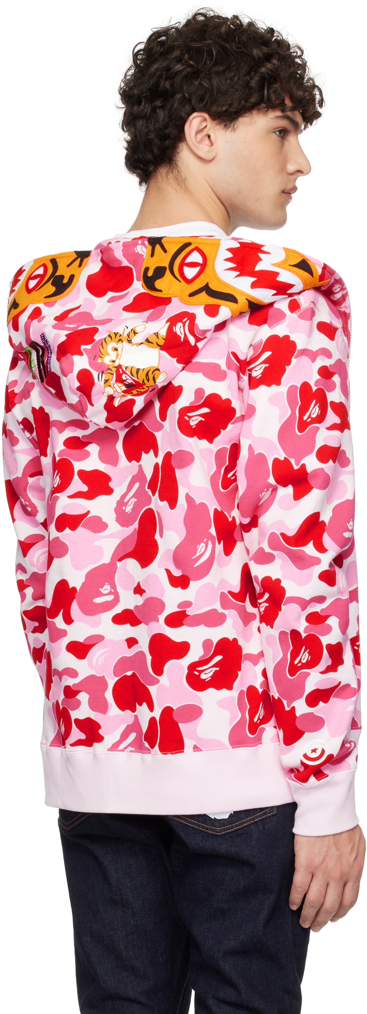 BAPE Pink ABC Camo Tiger Full Zip Hoodie A Bathing Ape