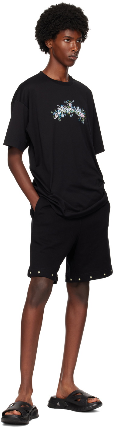 Givenchy Black Floral Logo T-Shirt Givenchy