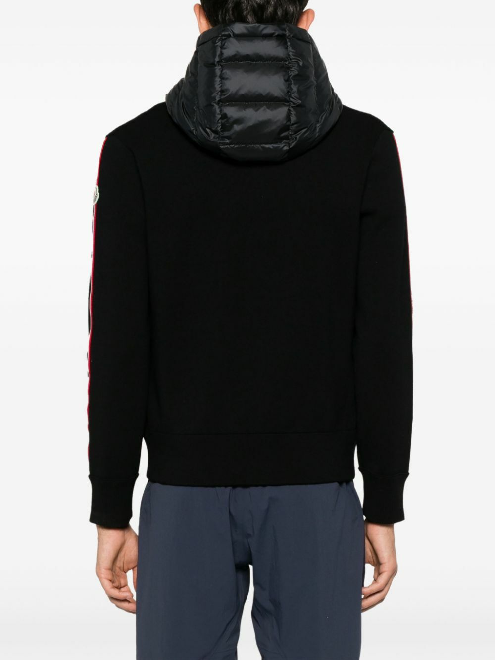 Moncler Black Quilted-Panel Wool Jacket Moncler
