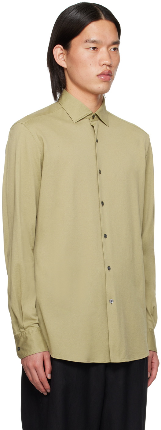ZEGNA Khaki Cashco Shirt Zegna