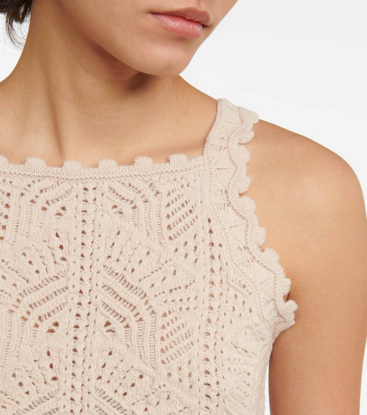 Saint Laurent - Crochet wool crop top Saint Laurent