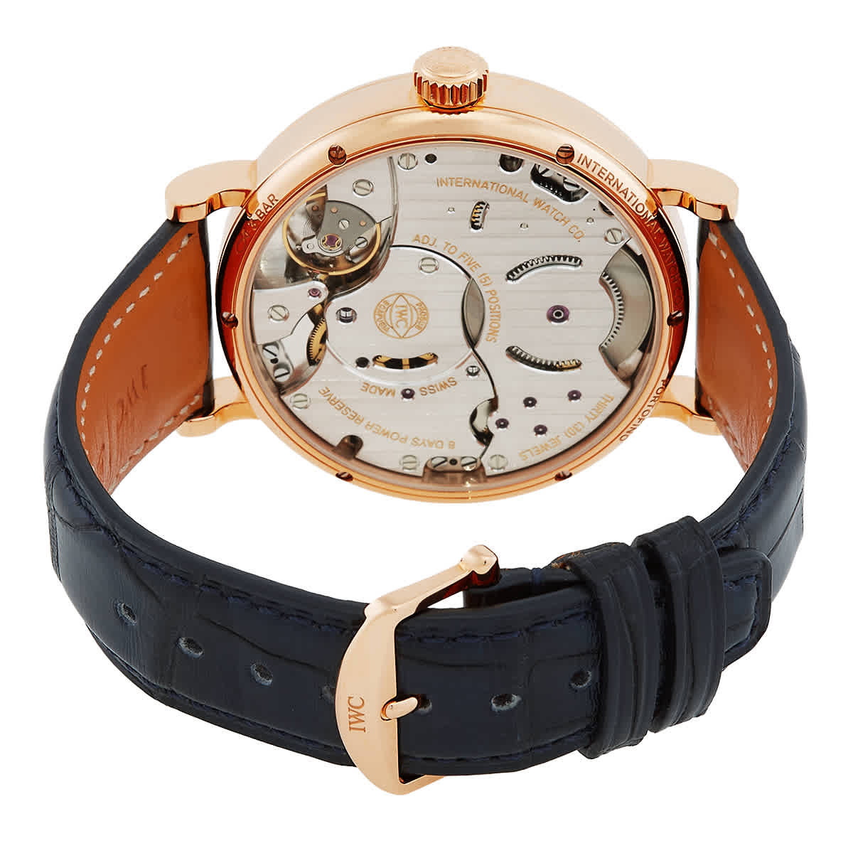 IWC Portofino Hand Wind Moon Phase Silver Dial Mens Watch IW516409 IWC