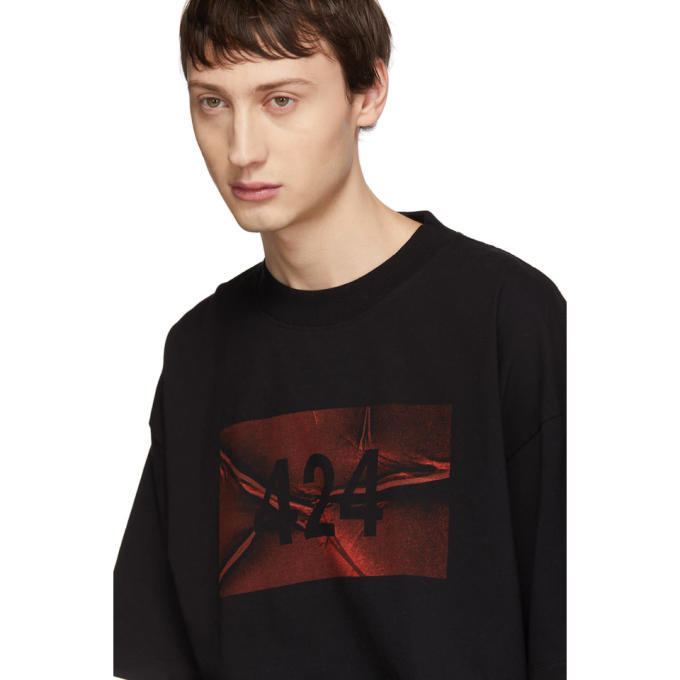 424 Black Logo T-Shirt 424