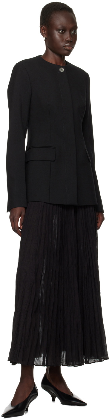 TOTEME Black Collarless Cinched Jacket Toteme