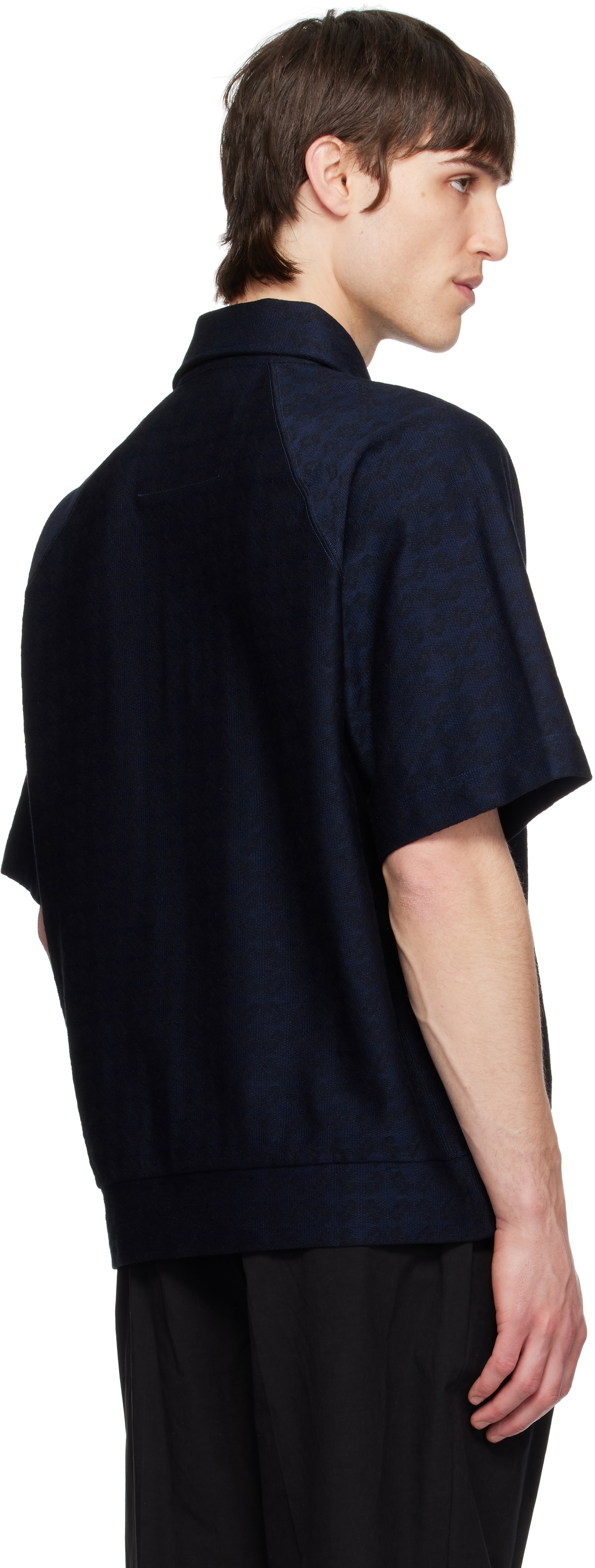 Givenchy Black & Navy Monogram 72 'GIVENCHY' Signature Polo Givenchy