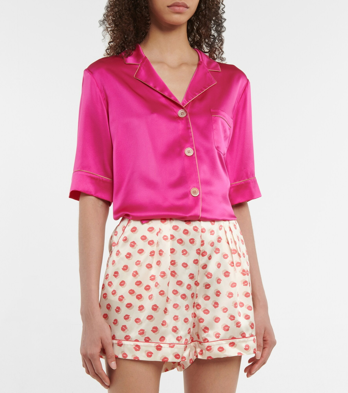 Eres - Capitaine printed silk satin shorts ERES