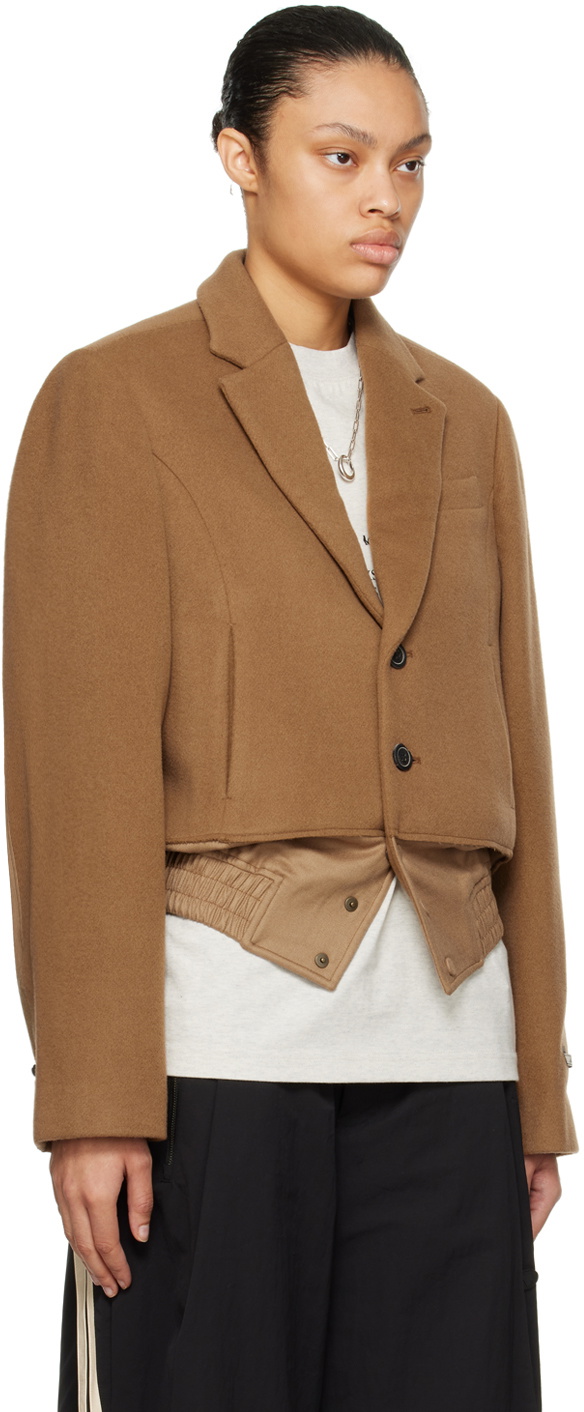 ADER error Brown Paneled Blazer ADER error