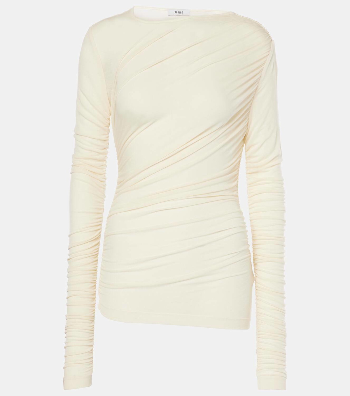 Agolde Tania ruched jersey top AGOLDE