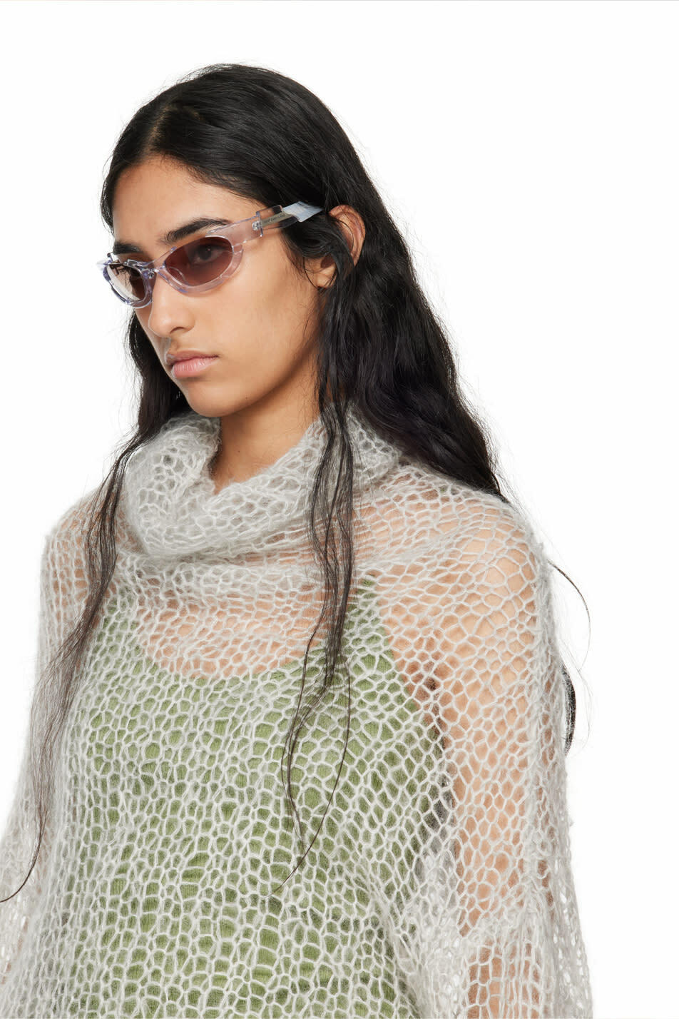 Feng Chen Wang SSENSE Exclusive Blue Phoenix Sunglasses Feng Chen Wang