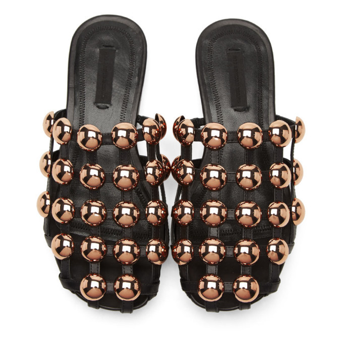 Alexander Wang Black Amelia Cage Slippers Alexander Wang