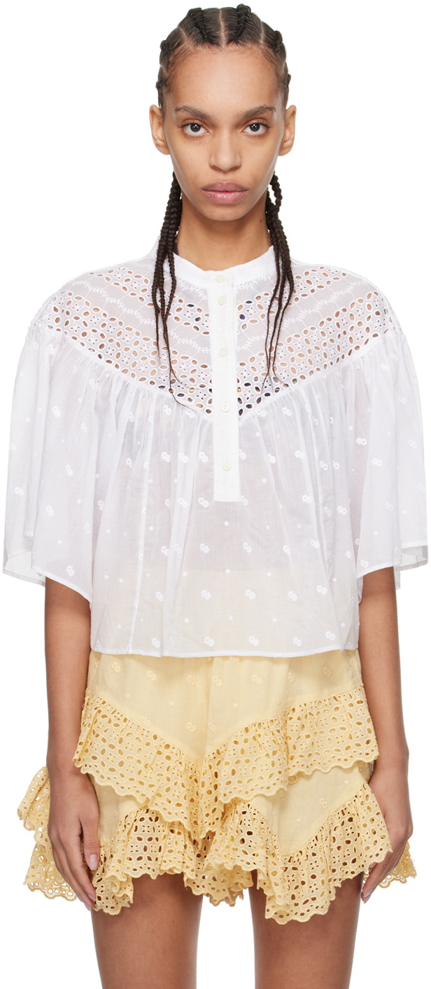 Isabel Marant Etoile White Safi Blouse Isabel Marant Etoile