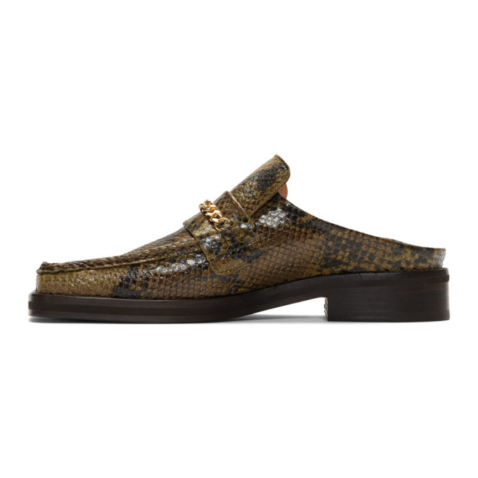 Martine Rose Brown Snake Loafers Martine Rose