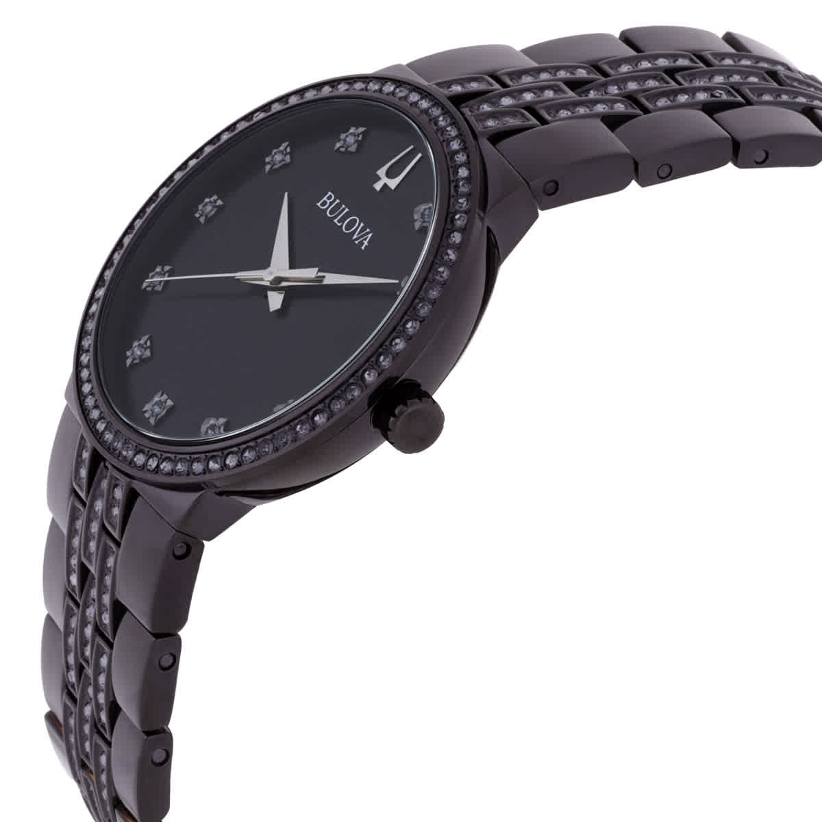 Bulova Classic Box Set Quartz Crystal Black Dial Mens Watch and ...