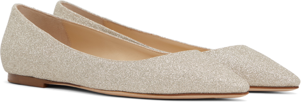 Jimmy Choo Silver Romy Ballerina Flats Jimmy Choo
