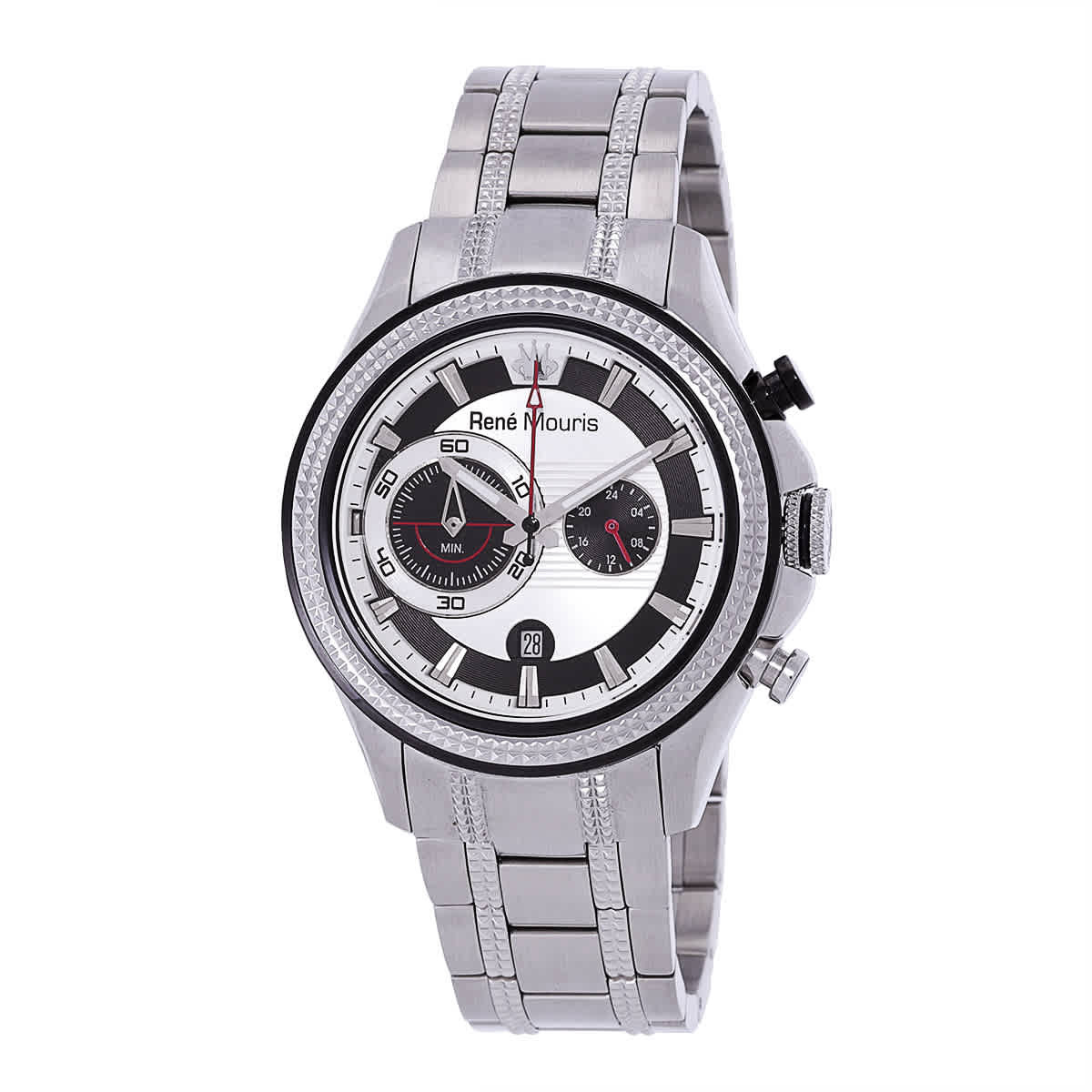 Rene Mouris Trofeo Chronograph Silver and Black Dial Mens Watch ...