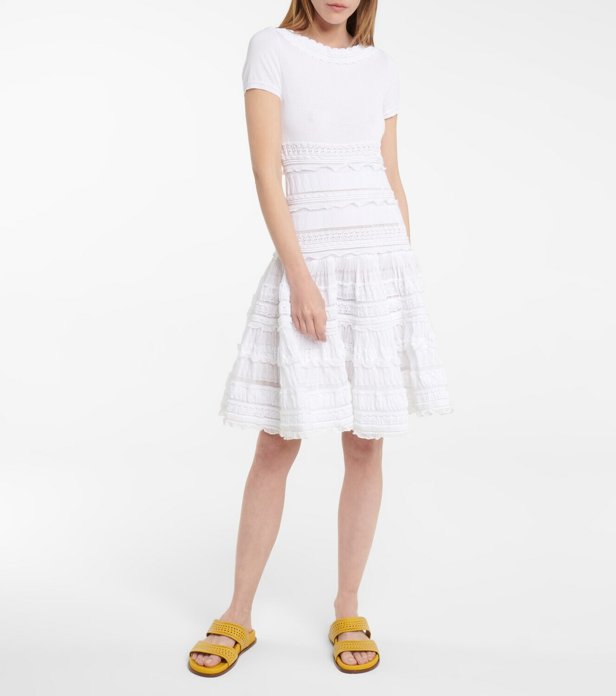 Alaïa Laser-cut leather sandals ALAÏA