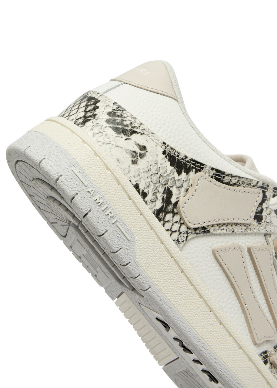 Amiri Skel Python-effect Leather Sneakers Grey Amiri