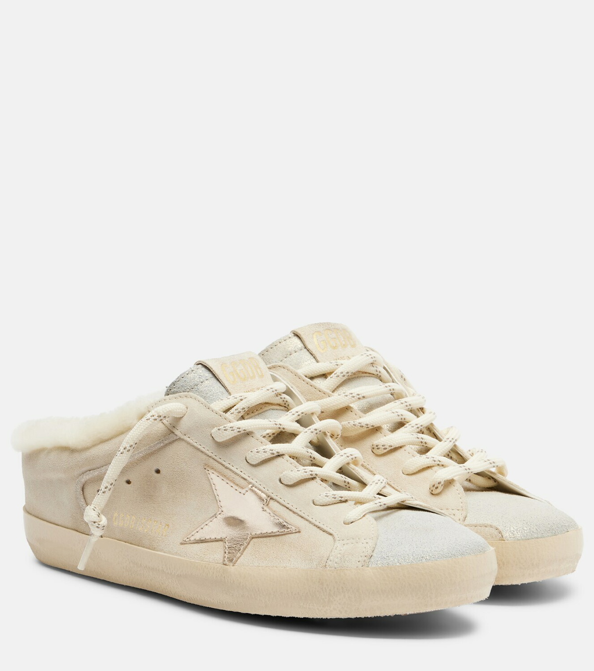 Golden Goose Super-Star shearling-lined suede sneakers Golden Goose ...