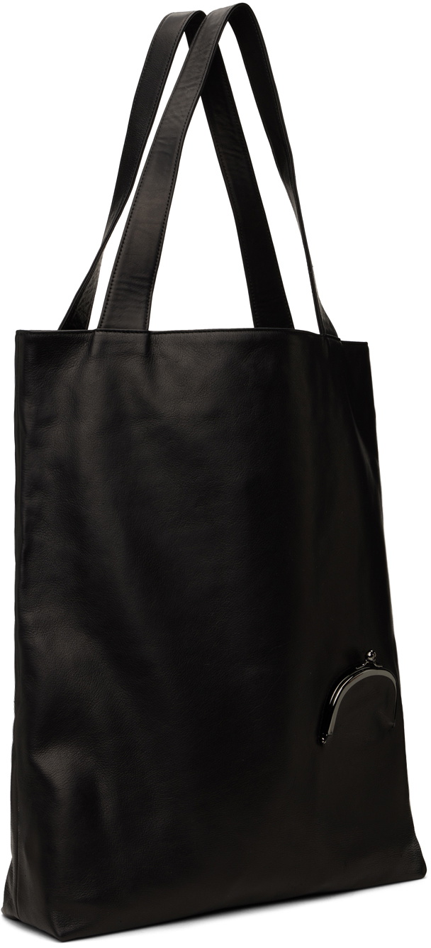 Yohji Yamamoto Black discord Large Clasp Tote Yohji Yamamoto