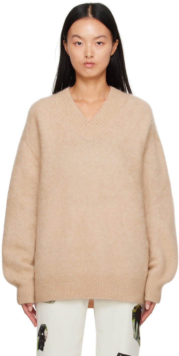 Acne Studios Beige Brushed Sweater Acne Studios