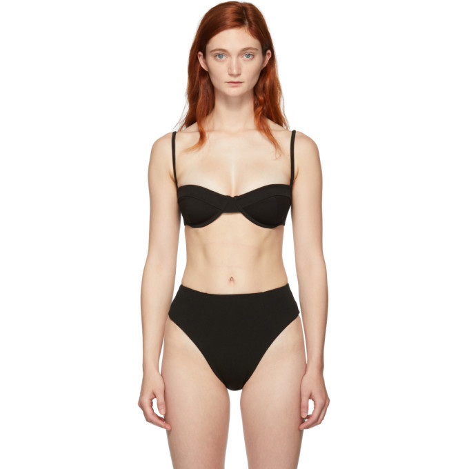 Haight Black Crepe Vintage Bikini Haight