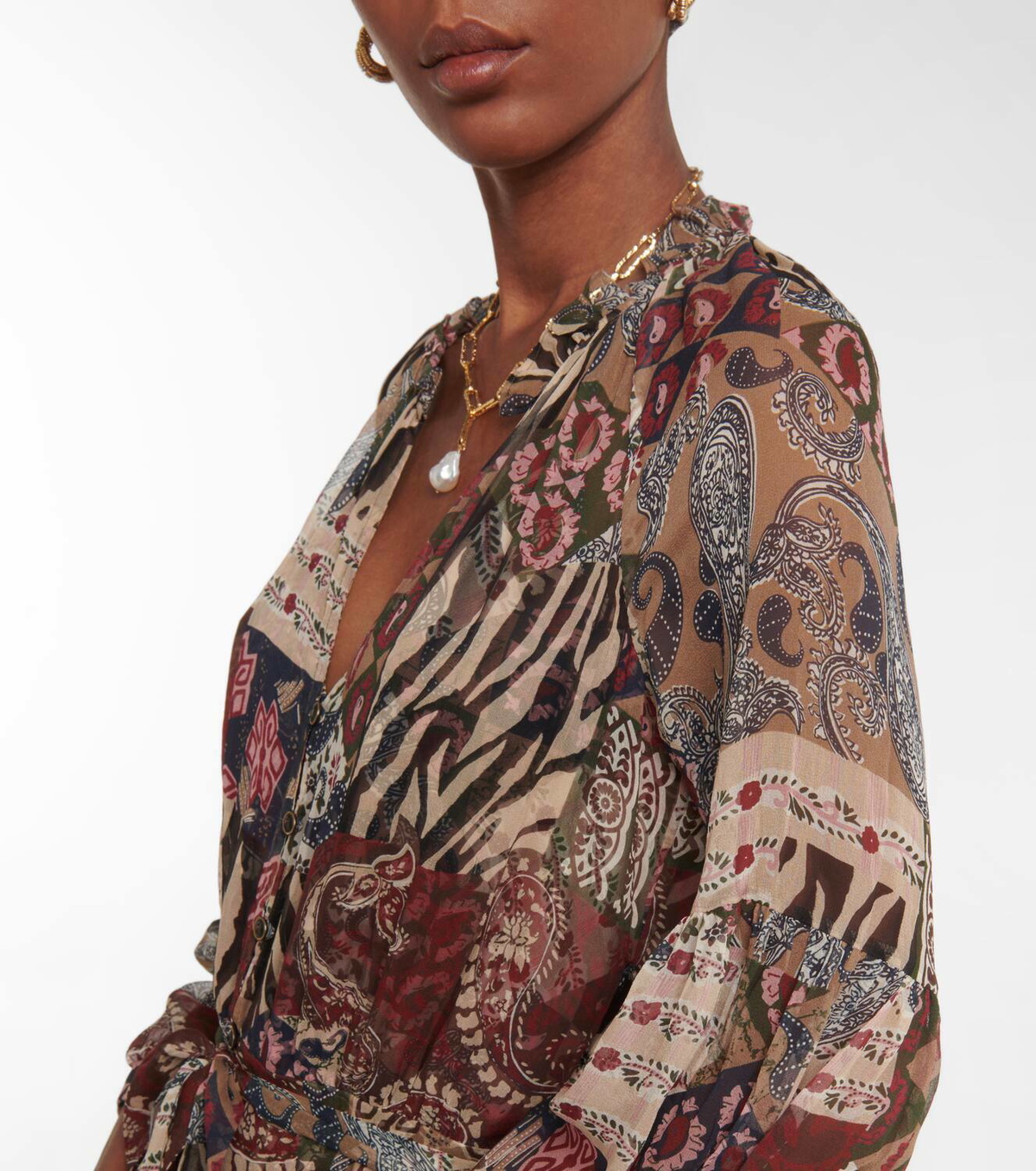 Veronica Beard Isra printed silk maxi dress Veronica Beard