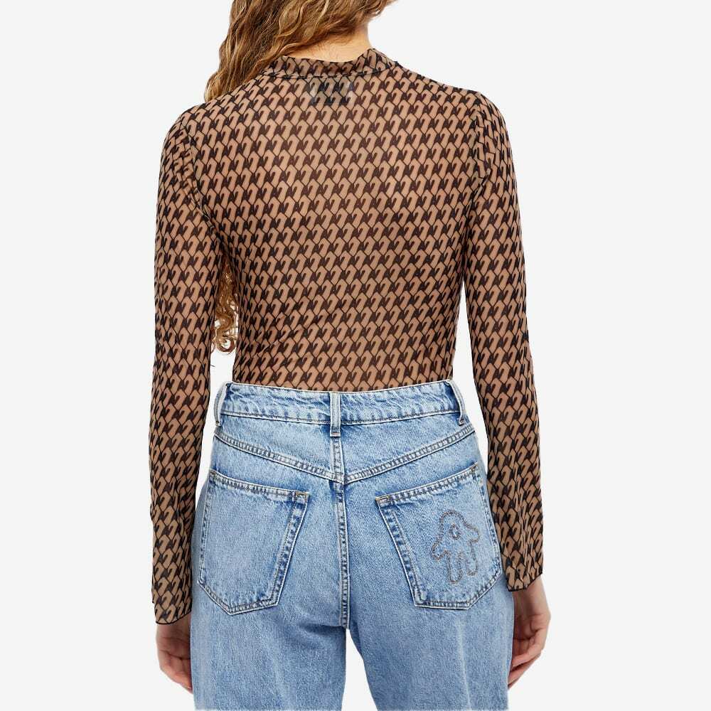 AVAVAV Women's All Over Logo Mesh Top in Av Signature AVAVAV