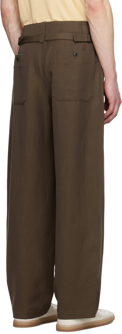 LEMAIRE Brown Maxi Trousers Lemaire