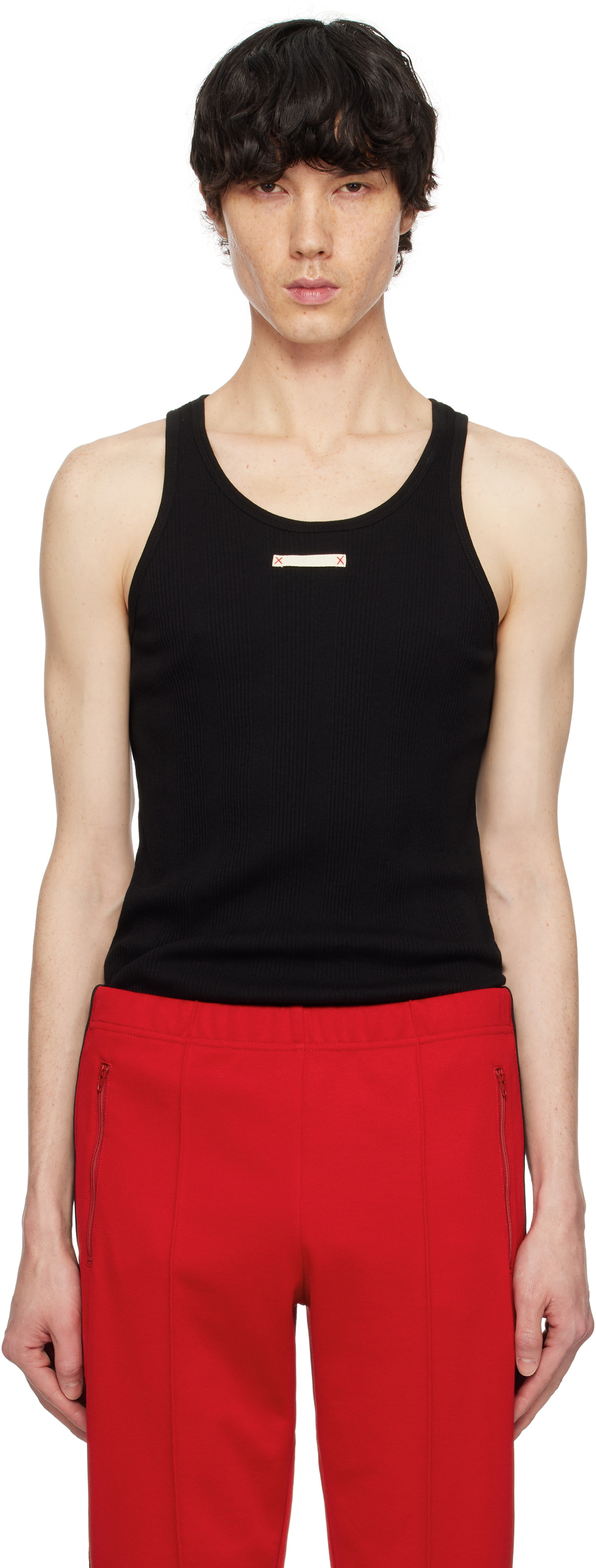 Maison Margiela Black 'Margiela Label' Tank Top Maison Margiela