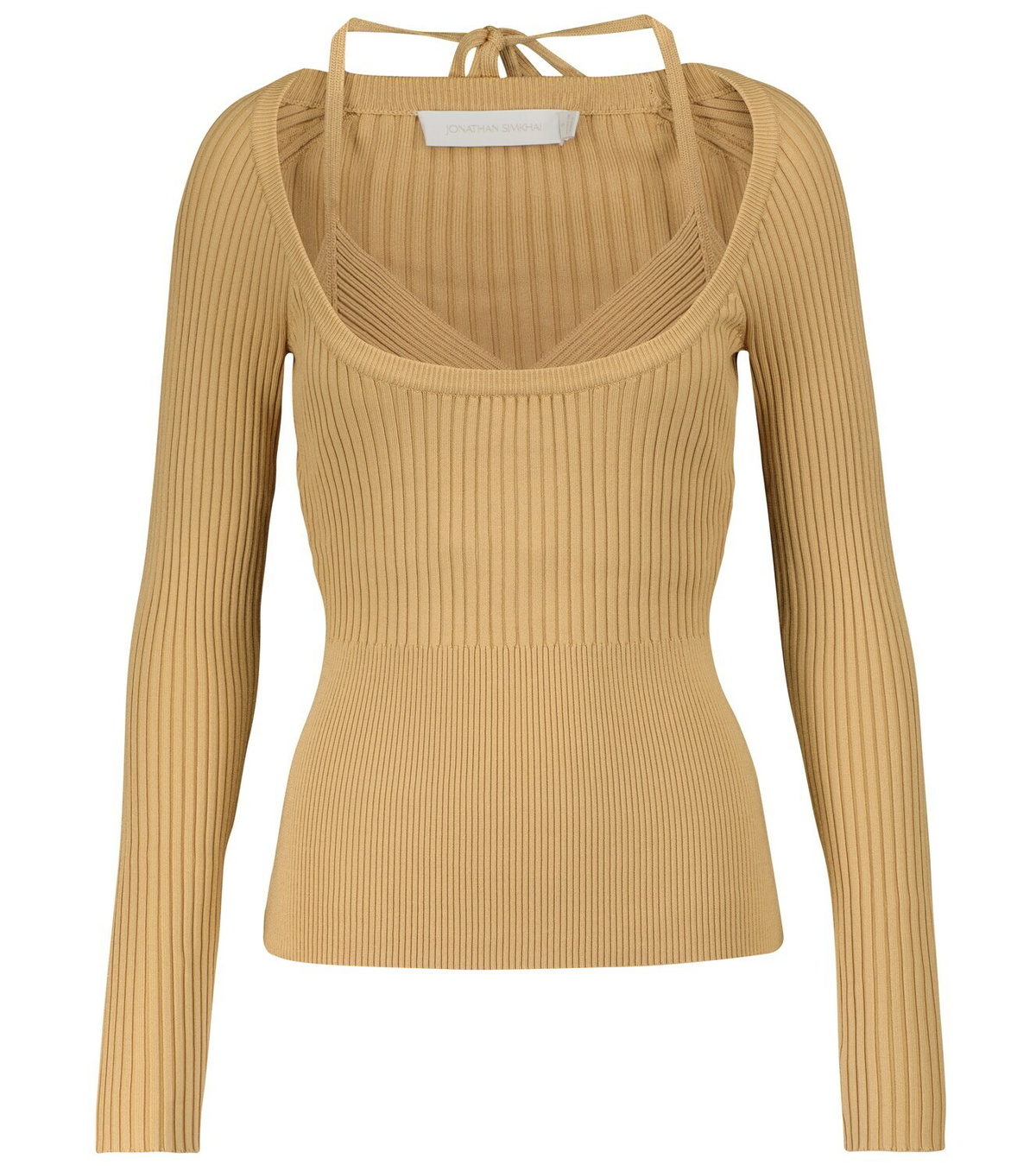 Simkhai - Jayline layered ribbed-knit top Simkhai