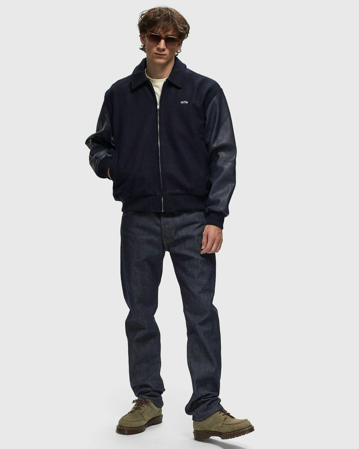 Arte Antwerp Varsity Knit Jacket Blue - Mens - Bomber Jackets/College ...