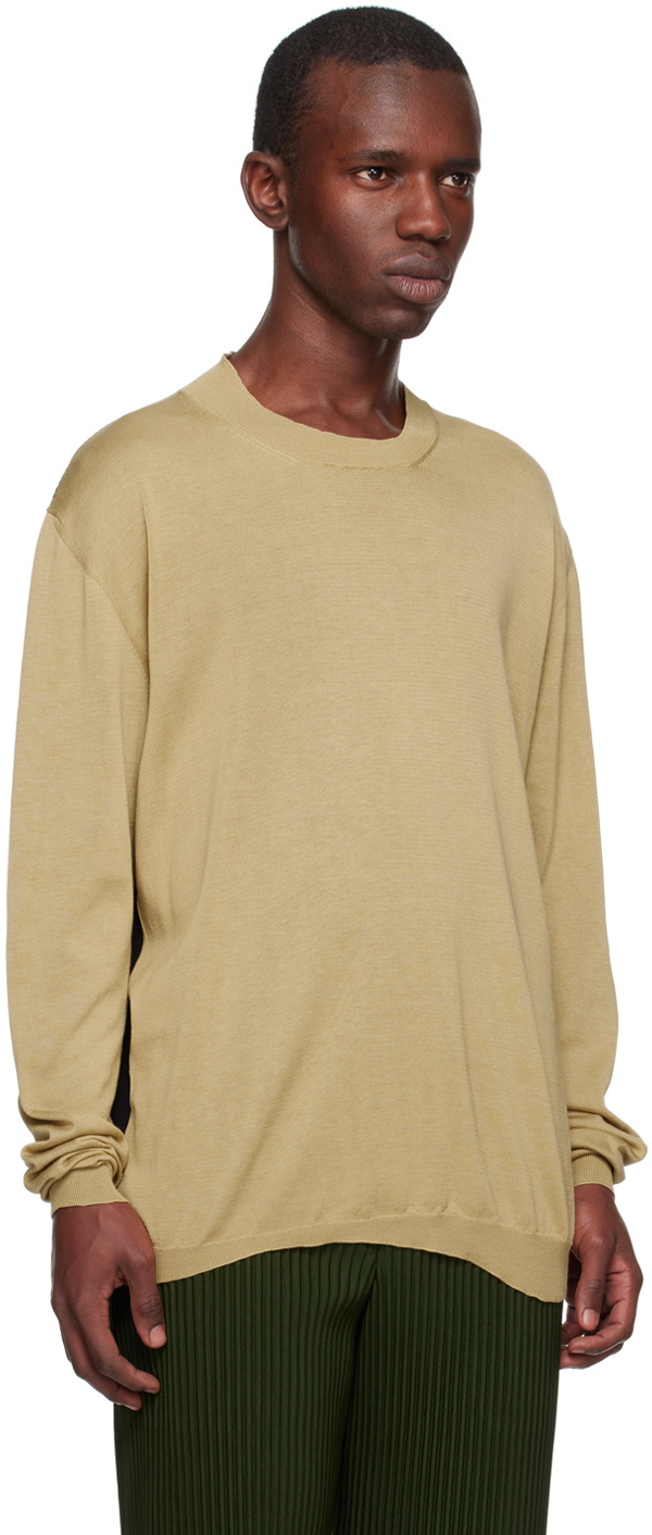 UMA WANG Tan & Black Duotone Sweater Uma Wang