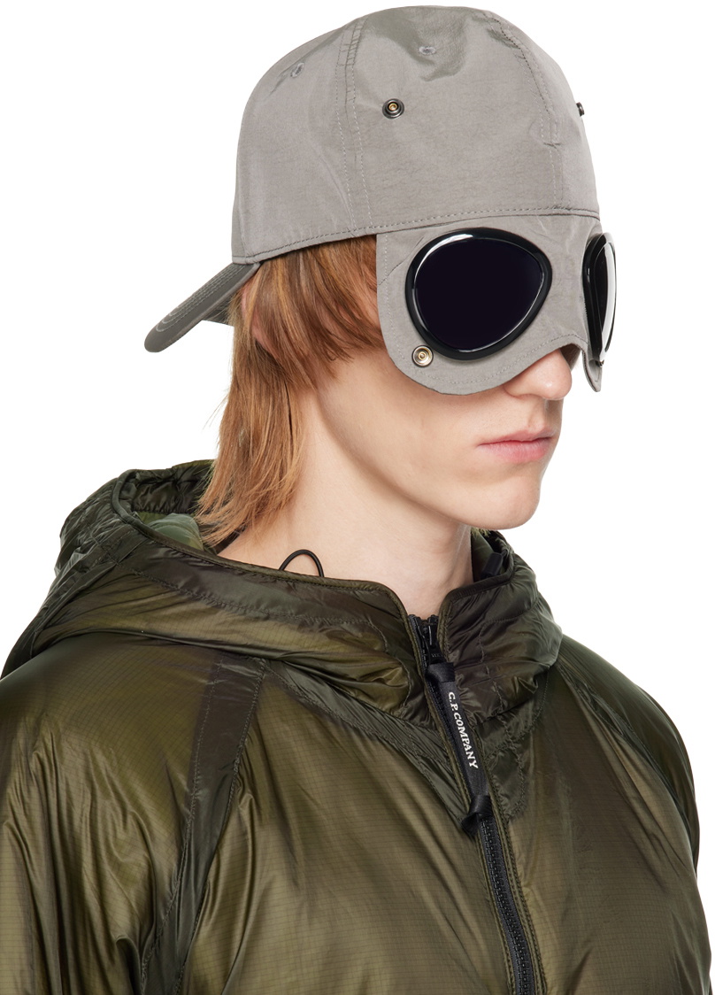 C.P. Company Gray Chrome-R Goggle Cap C.P. Company