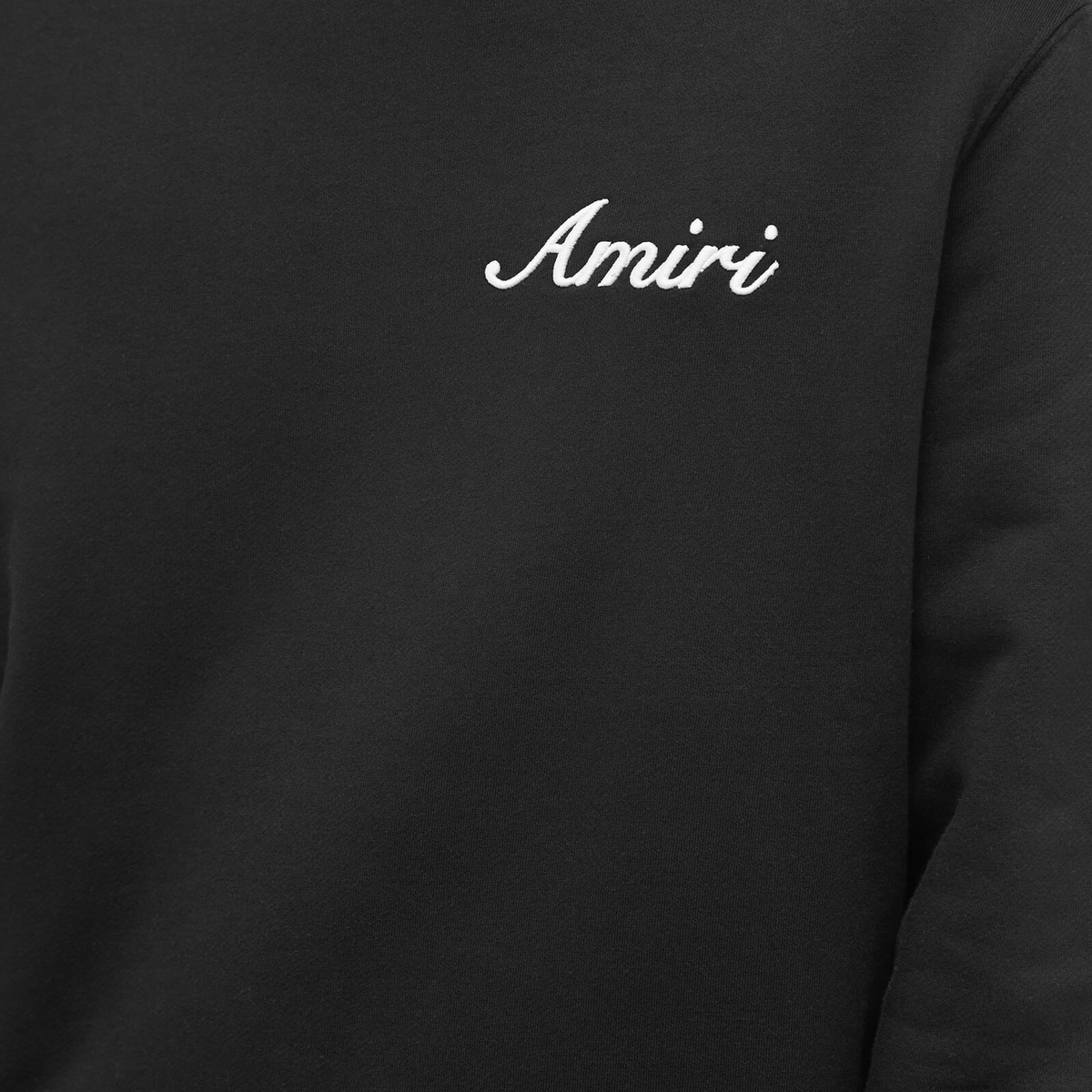 AMIRI Men's Script Logo Crew Sweatshirt in Black Amiri