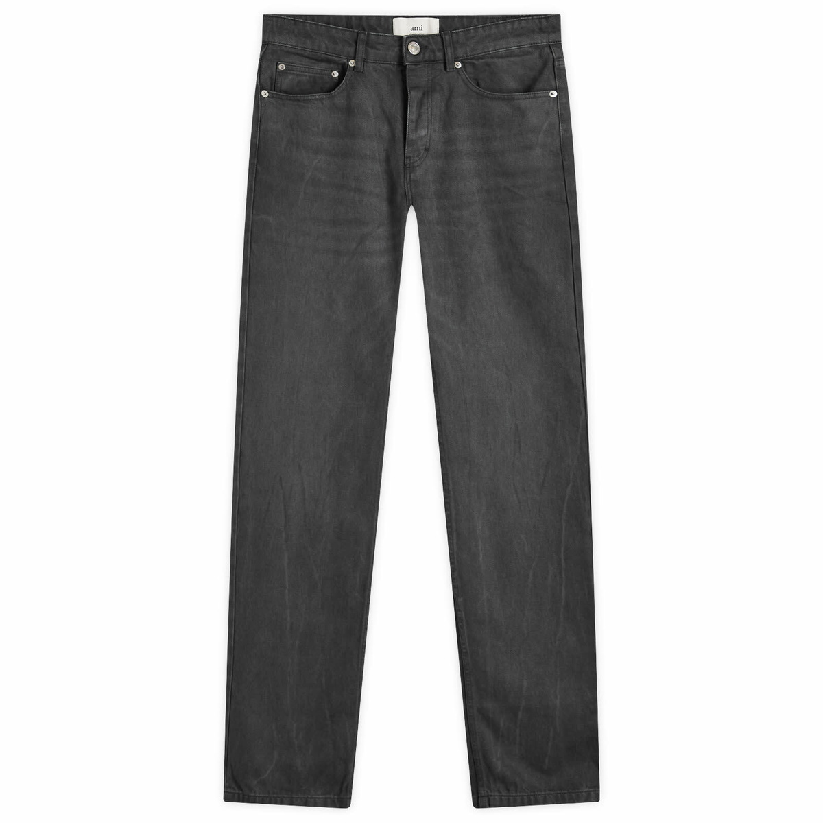 AMI Paris Men's Classic Fit Denim Jeans in Black AMI