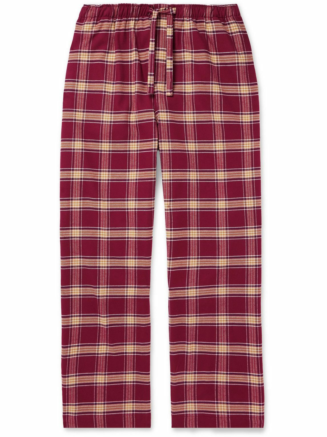Derek Rose - Kelburn Checked Cotton-Flannel Pyjama Trousers - Red Derek ...