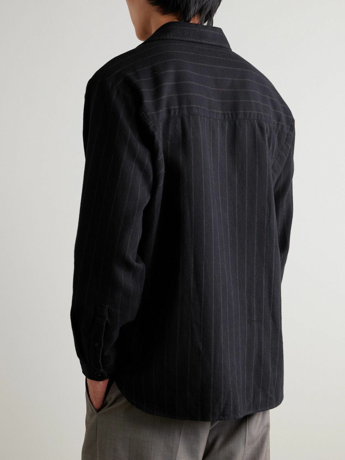 Oliver Spencer - Garrison Striped Organic Cotton Shirt - Blue Oliver ...