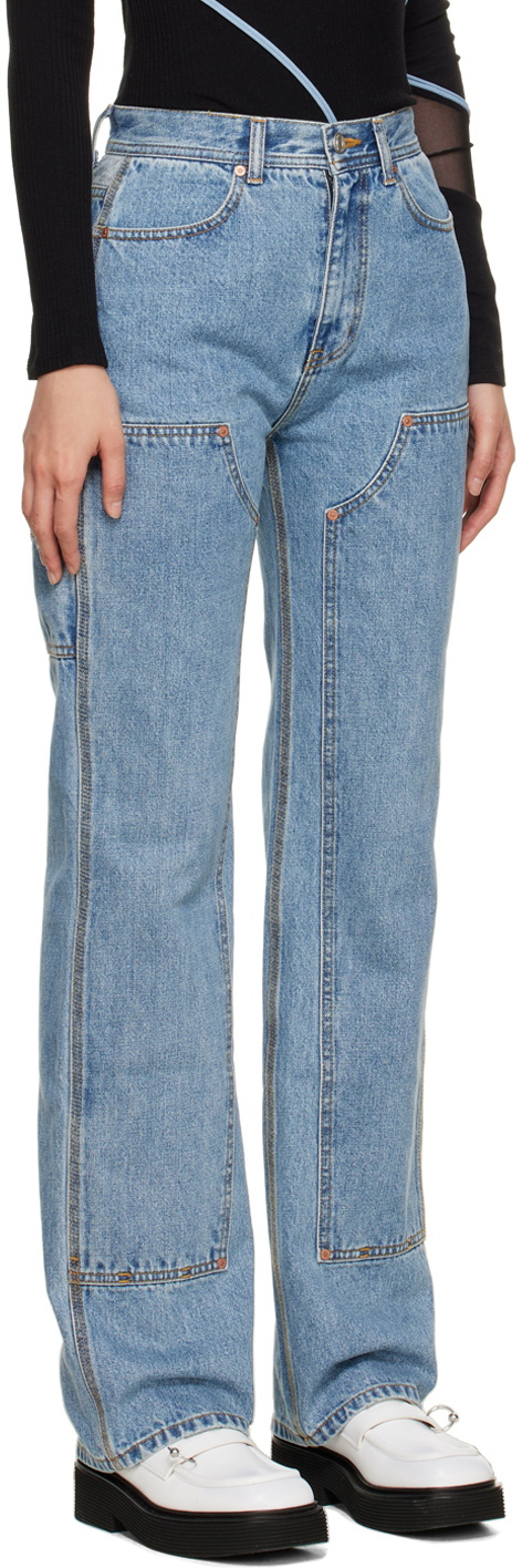 Andersson Bell SSENSE Exclusive Blue Jade Jeans Andersson Bell
