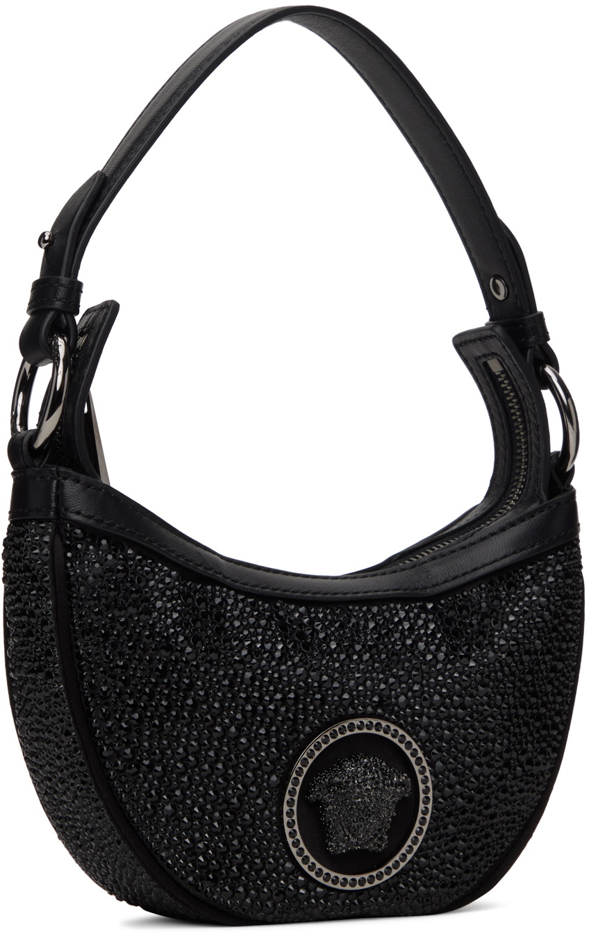 Versace Black Mini Crystal Repeat Bag Versace