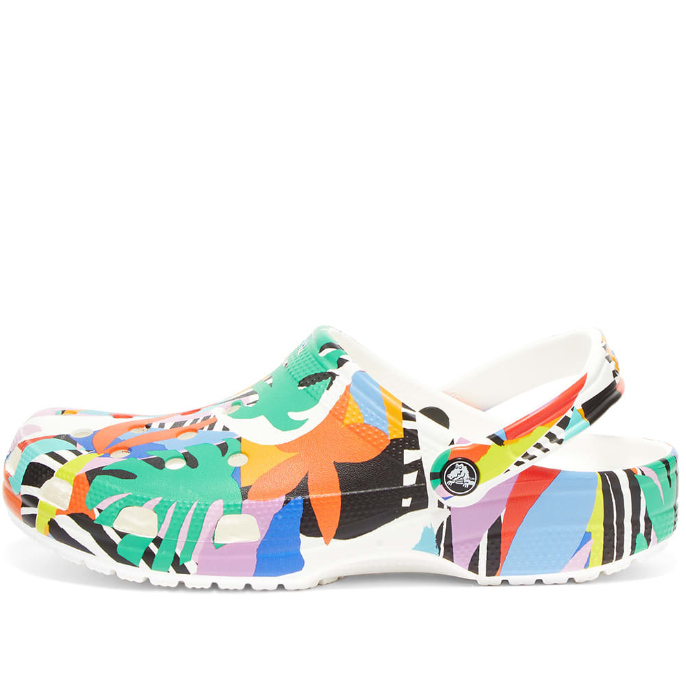 Crocs Women's Classic Retro Resort Clog in White/Multi Crocs