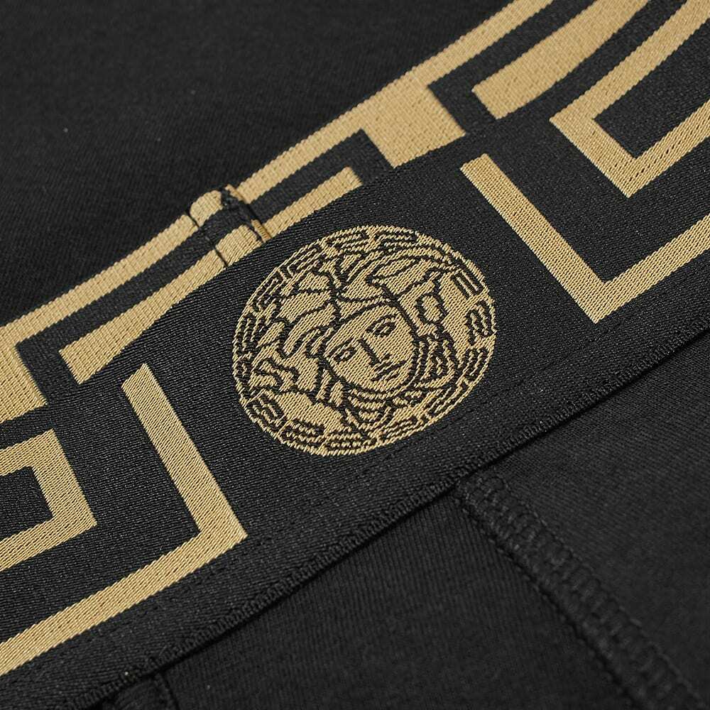 Versace Men's Greek Logo Waistband Boxer in Black/Gold Versace