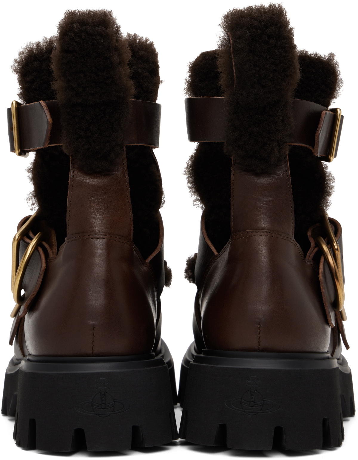 Vivienne Westwood Brown Rome Commando Boots Vivienne Westwood